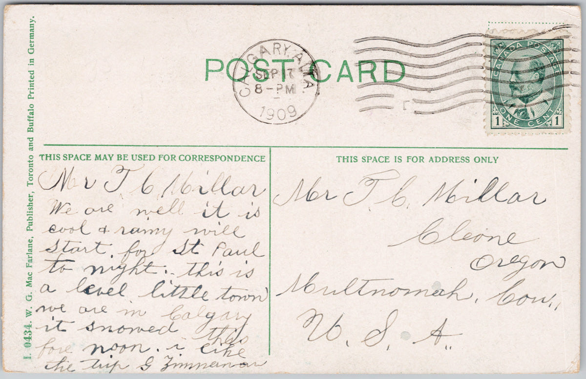 Banff Alberta Calgary's Summer Resort Bow River 1909 MacFarlane ...